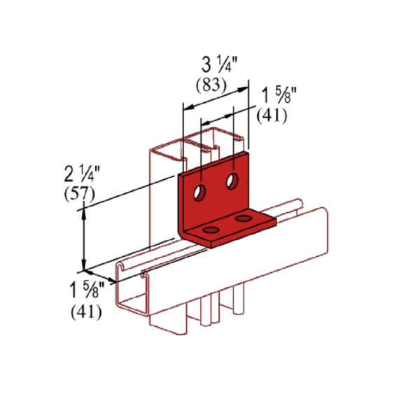 SSS 104/6Z – 4 HOLE 90 DEG GUSSET CORNER ANGLE FITTING – Strut Support ...